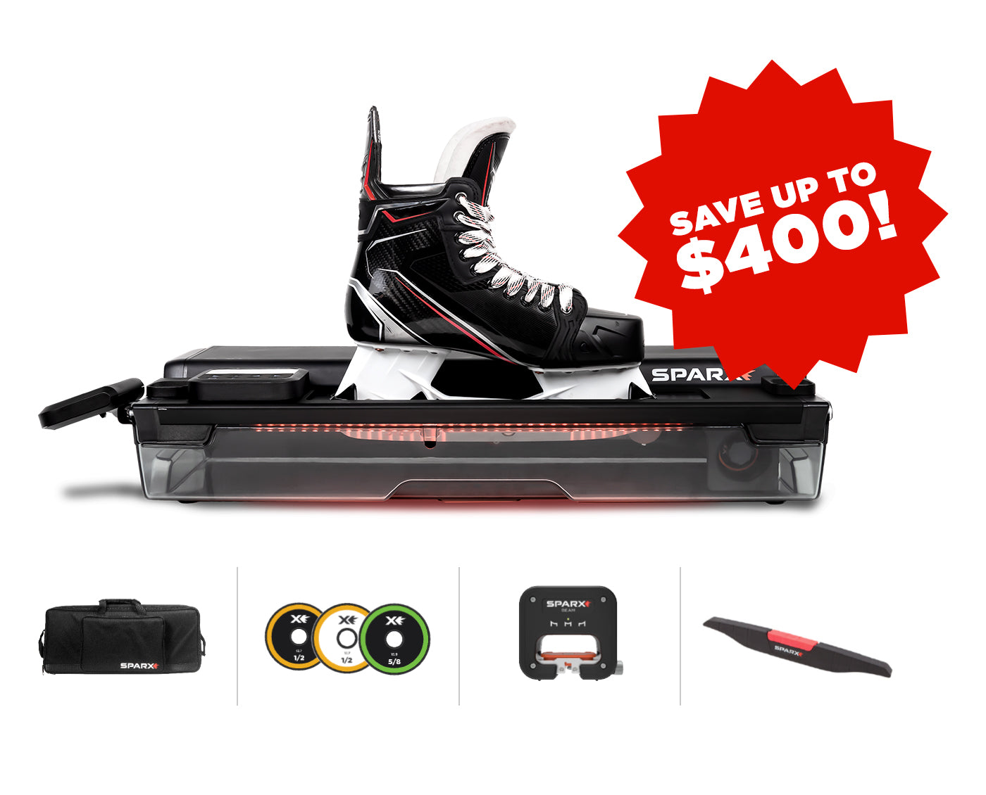 Sparx Hockey | Home Skate Sharpeners & Accessories